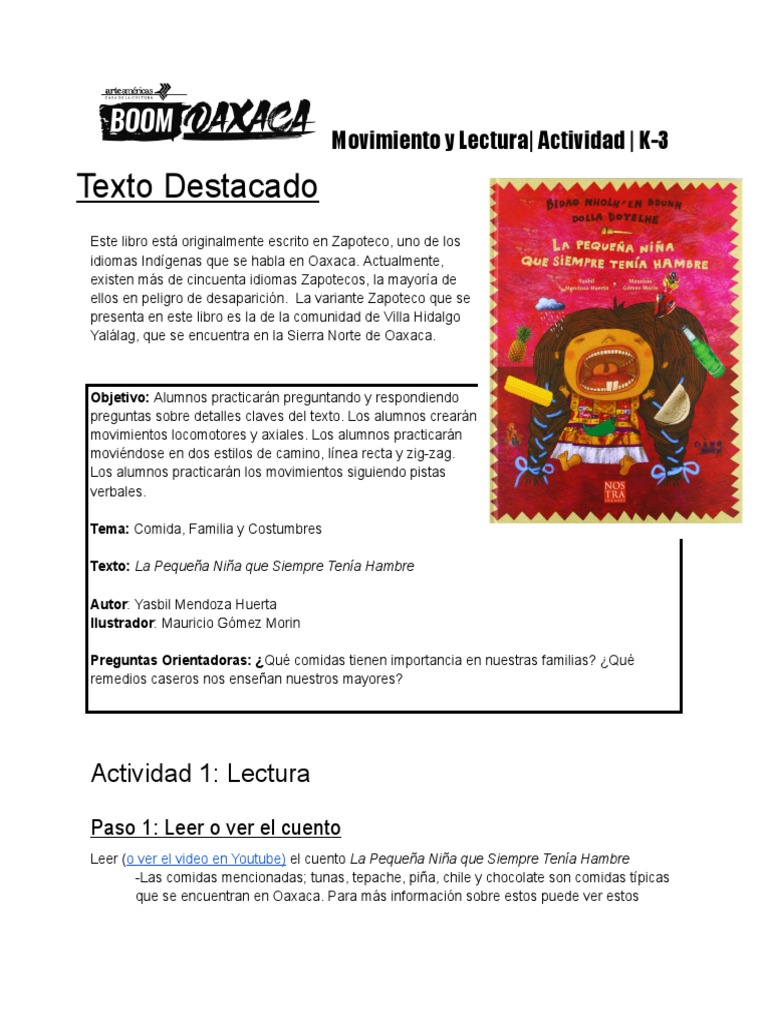 La Pequena Nina Que Siempre Tenia Hambre | PDF