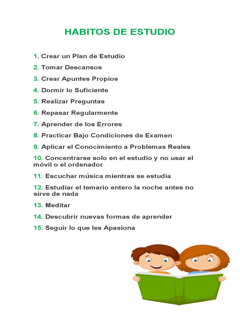 Habitos de Estudio | PDF