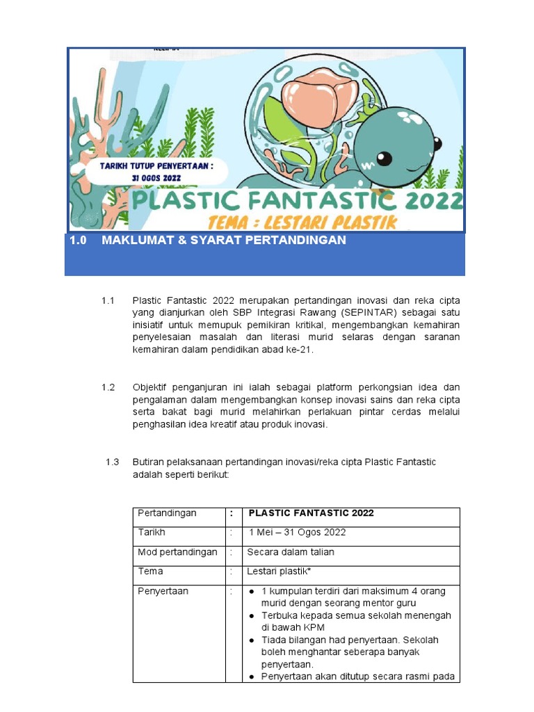 Info Sheet - Plastic Fantastic 2022 | PDF