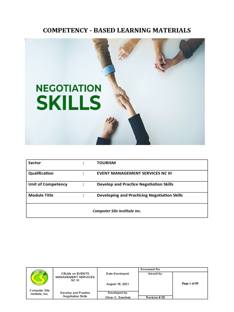 Develop and Practice Negotiation Skills | PDF | Negotiation | Empathy