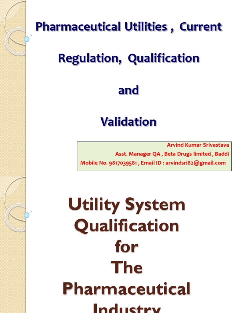 Utility System Validation in Pharma | PDF | Verification And Validation ...