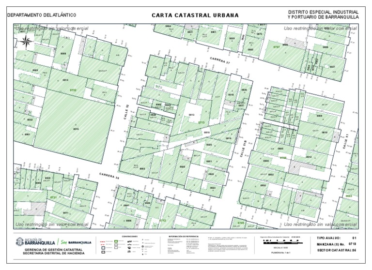 Carta Catastral Plancha 1 | PDF