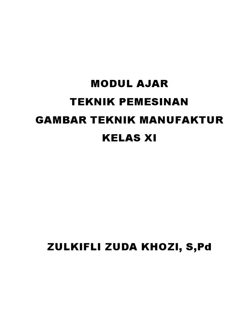 Modul Ajar Gambar Manufaktur | PDF