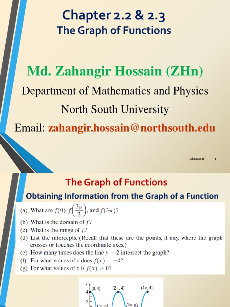 Lecture 06 the Graph and Properties of Functions 2.2 2.3 | PDF ...