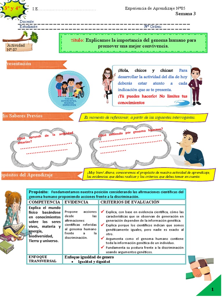 3ero-4to-Actividad 7-Exp05-Ciencia y Tecnologia | PDF | Adn | Genotipo