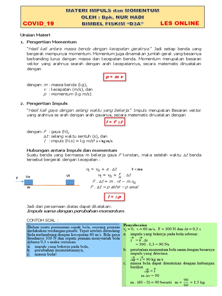 Materi Impuls Dan Momentum | PDF