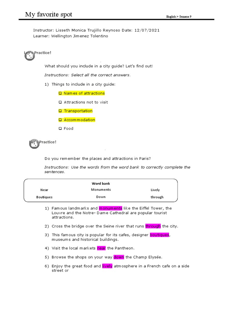 A Short City Guide | PDF