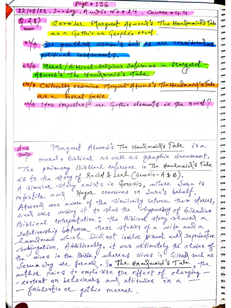 Margaret Atwood's The Handmaid's Tale | PDF