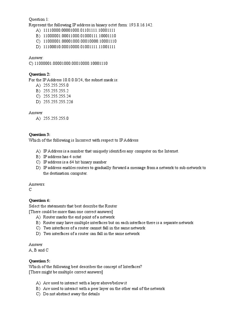 ASSIGNMENT 1-solutions | PDF | Ip Address | Computer Network