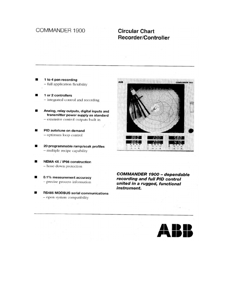 Manual Commander 1900 - Registrador circular | PDF