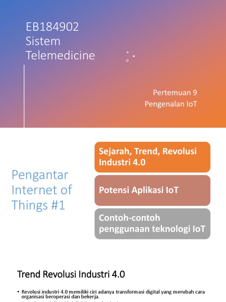 01 Sistem Telemedicine Konsep IoT. | PDF