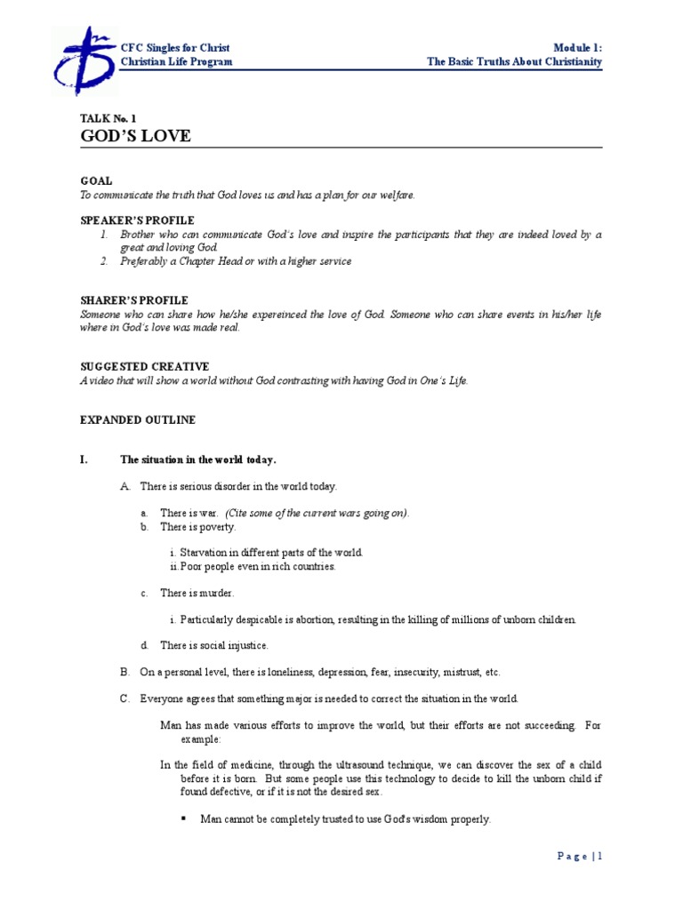 Understanding God's Love and Plan | PDF | Jesus | Book Of Genesis