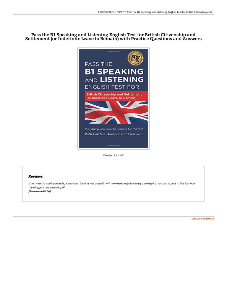 Pass The B1 Speaking and Listening Engli | PDF