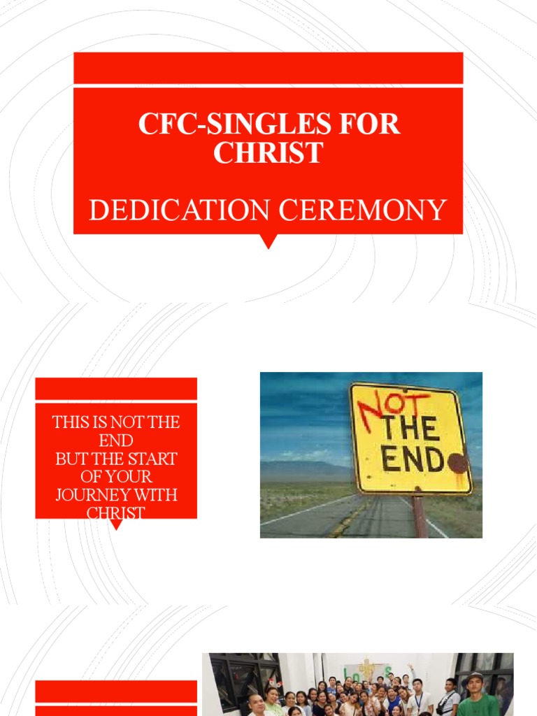 Cfc-Singles For Christ: Dedication Ceremony | PDF | Theology ...