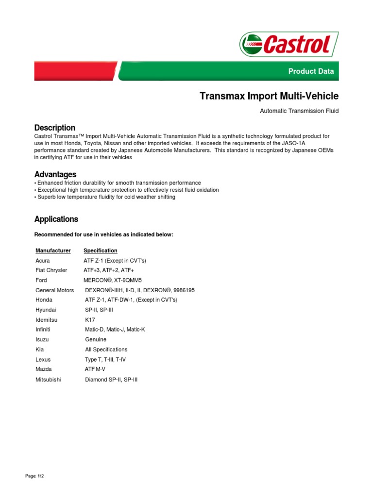 Transmax Import Multi-Vehicle: Description | PDF | Motor Vehicle ...