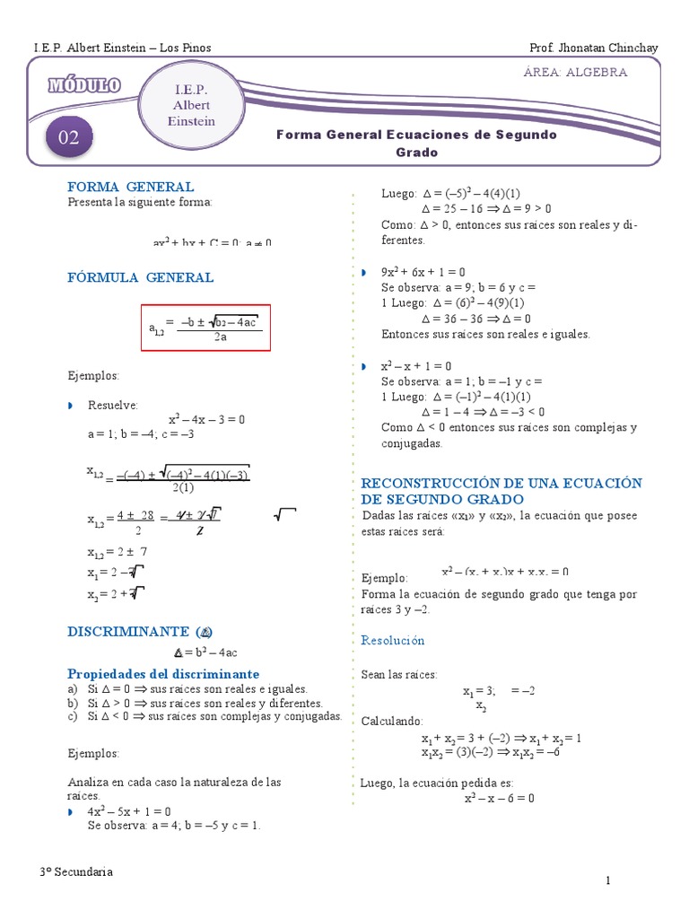 11 Formula-General-de-las-Ecuaciones-de-Segundo-Grado-Para-Tercer-Grado ...