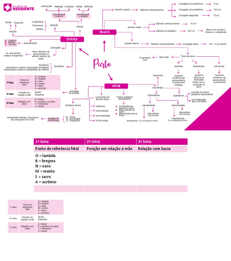 Mapa Mental Parto 1 | PDF | Pélvis | Parto