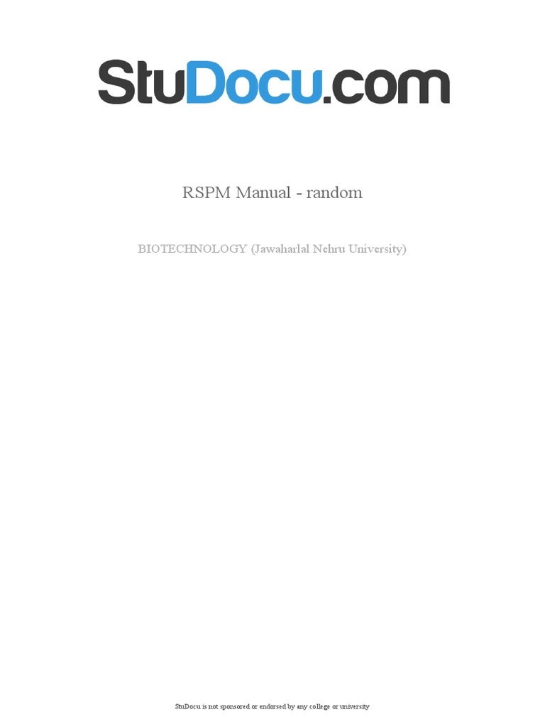 RSPM Manual Random | Download Free PDF | Percentile | Psychology