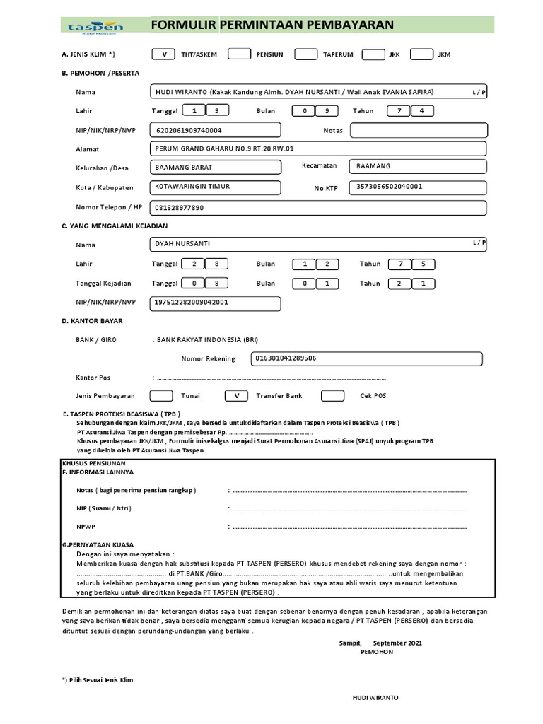 Formulir Akt 2.3 | PDF