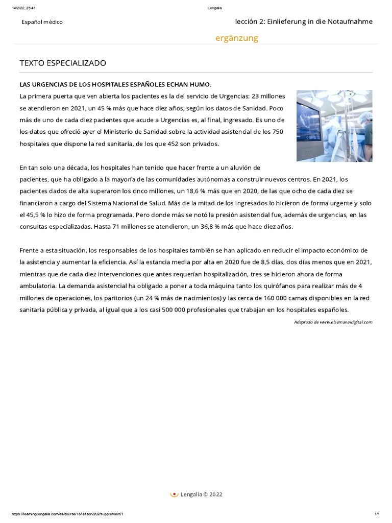 Lecturas Emergencias Médicas Español | PDF