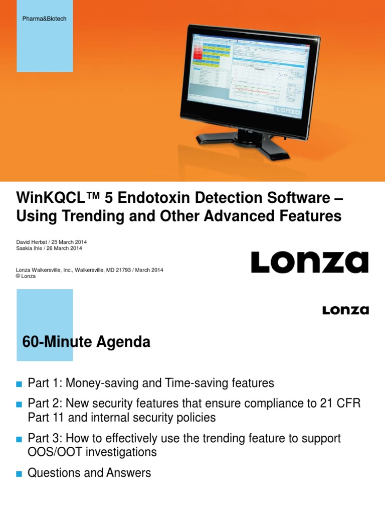 WinKQCL 5 Endotoxin Detection Software | PDF | Password | Barcode