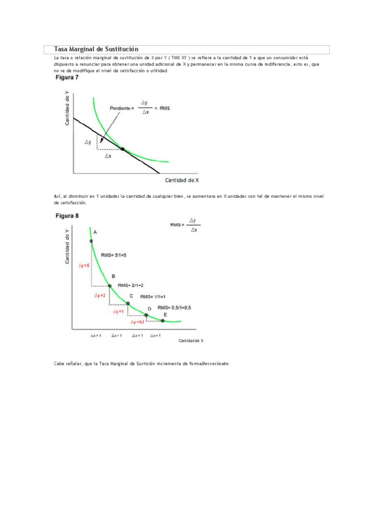 Tasa Marginal de Sustitución | PDF