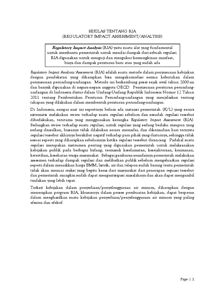 Sekilas Tentang RIA | PDF