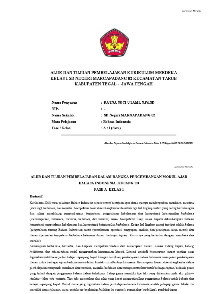 Atp B.indo | PDF | Karier & Perkembangan | Seni & Disiplin Bahasa