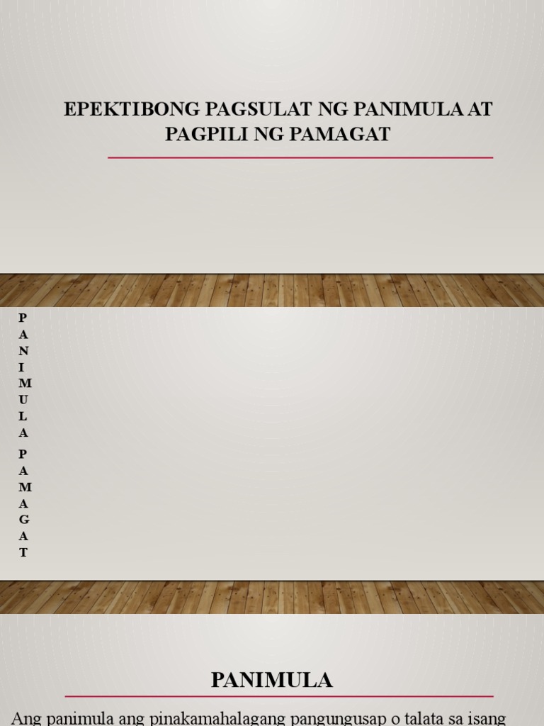 Epektibong Pagsulat NG Panimula at Pagpili NG Pamagat | PDF