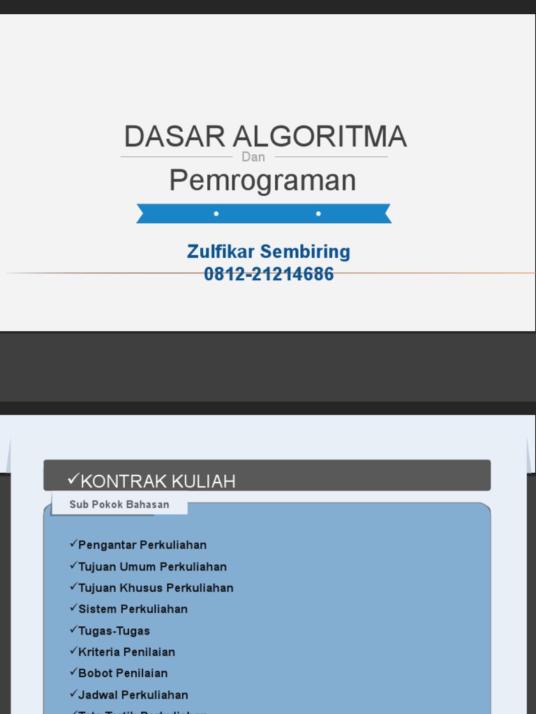 Algo-00-Kontrak Kuliah | PDF