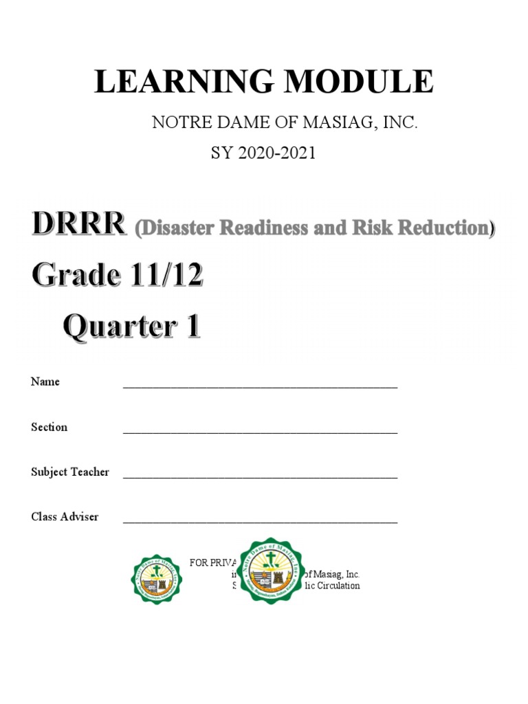 DRRR Learning Module Fisrt Quarter | Download Free PDF | Volcano ...