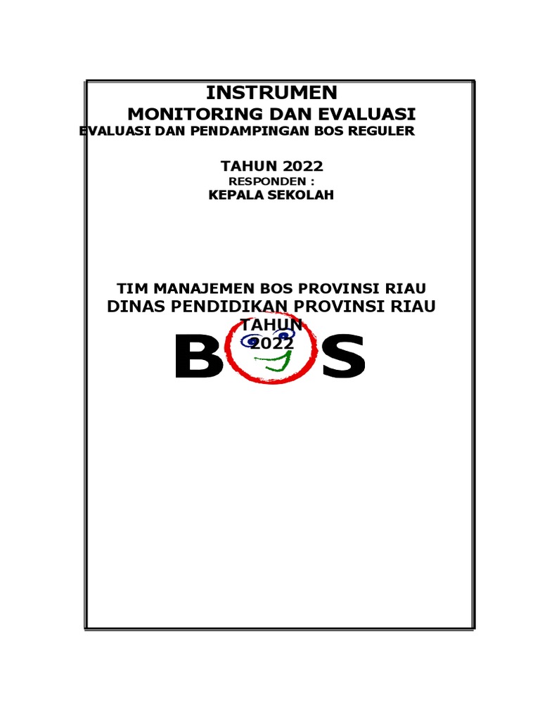 Instrumen Monev Bos | PDF