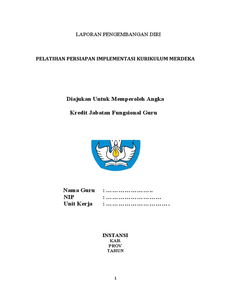 Contoh Laporan Pengembangan Diri Pelatihan Persiapan IKM | PDF