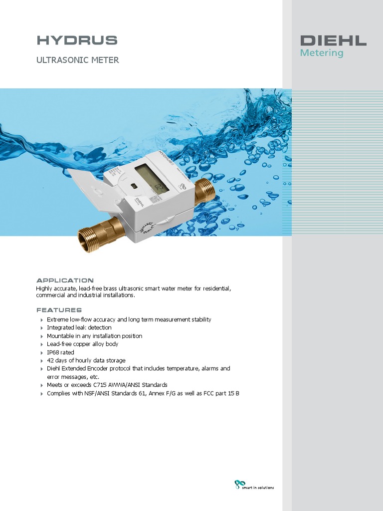 Hydrus: Ultrasonic Meter | PDF | Manufactured Goods