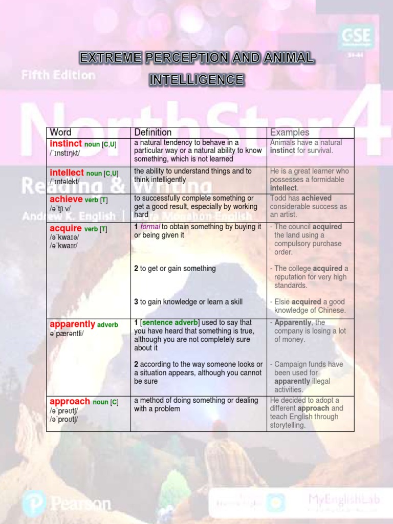 Instinct or Intellect - Extreme Perception and Animal Intelligence | PDF | Noun | Understanding