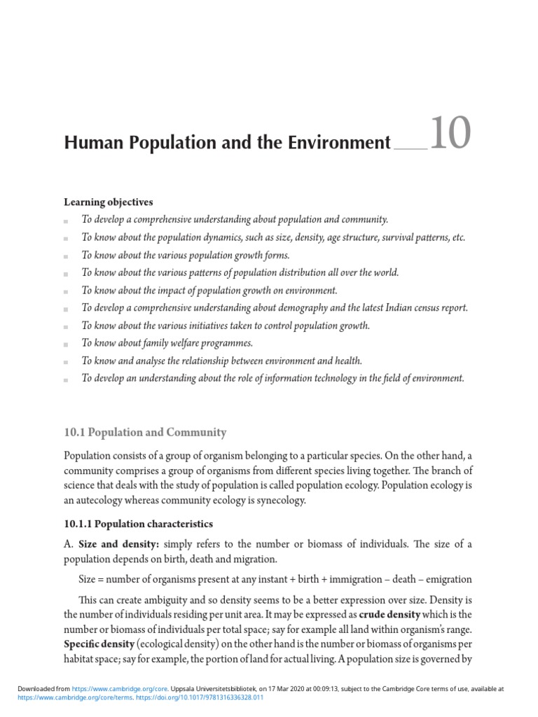Human Population and The Environment | PDF | Ecology | Environmental ...