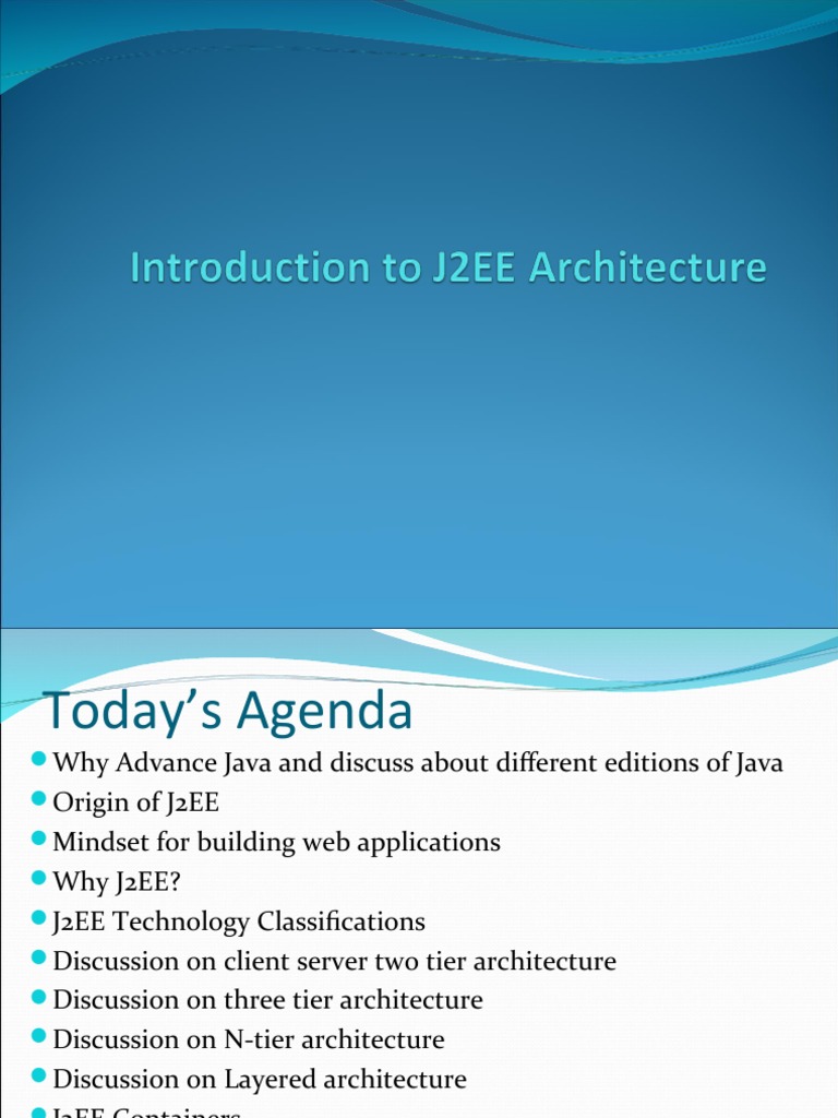 J2EE Architecture | PDF | Web Application | Java (Programming Language)