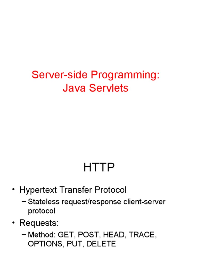 Server-Side Programming: Java Servlets | PDF | Http Cookie | Hypertext ...