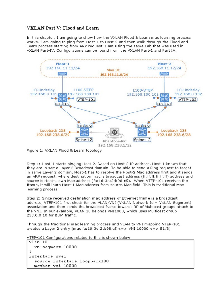 05 - VXLAN Part V Flood and Learn | PDF | Computer Networking | Computer Architecture