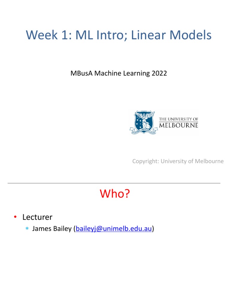 Introduction To Machine Learning | PDF | Receiver Operating Characteristic | Regression Analysis