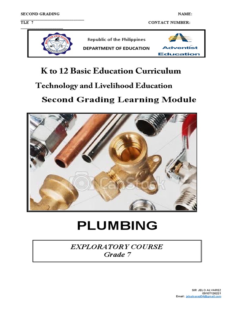 Second Grading Module - TLE 7 | PDF | Plumbing | Manufactured Goods