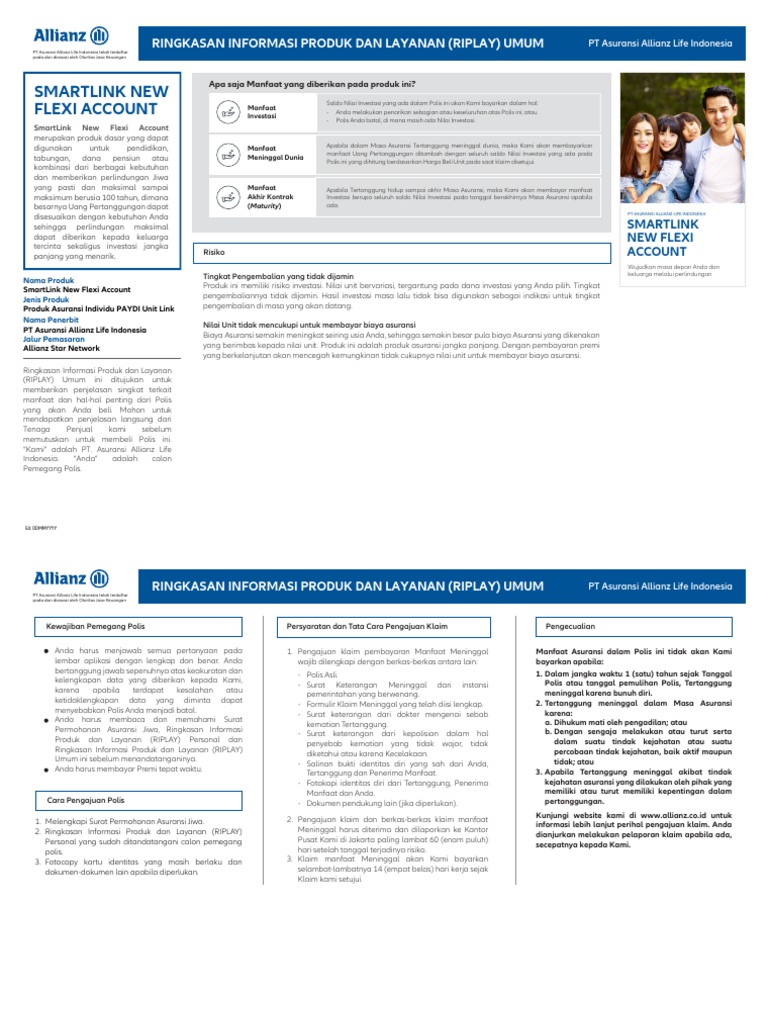 Allianz Smartlink UL FEL | PDF | Pengelolaan Keuangan & Uang