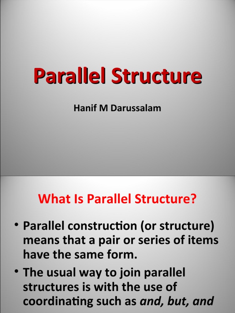Parallel Structure | PDF
