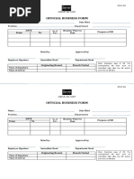 Official Business Form (Ob) : Date Destination | PDF | Human Resource ...