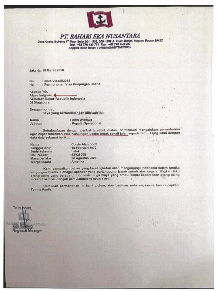Sample of Indonesia Invitation Letter Strictly in Bahasa Indonesia | PDF