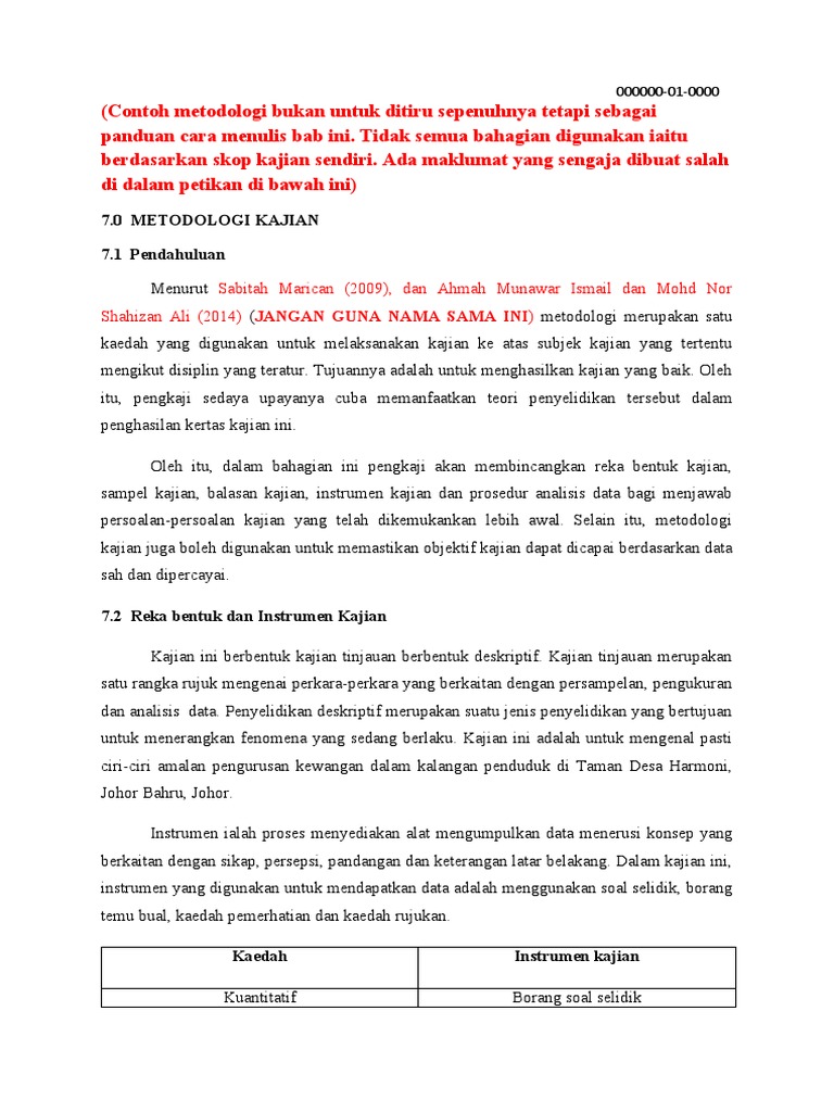 Contoh Metodologi | PDF