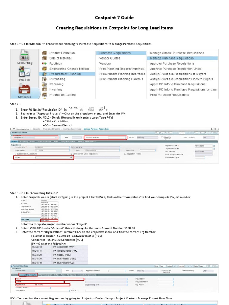 Costpoint 7 Requisition Guide | PDF | Computing | Software Engineering