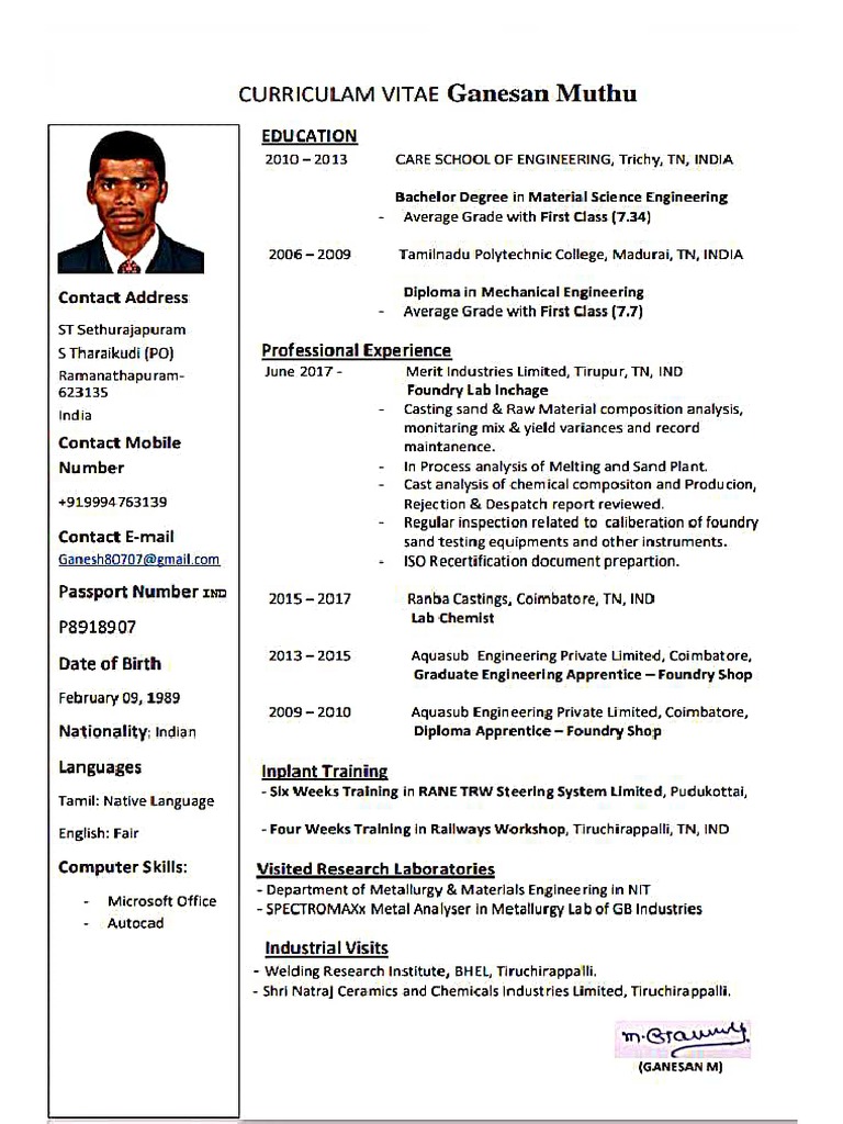 CV Ganesan+muthu+ | PDF