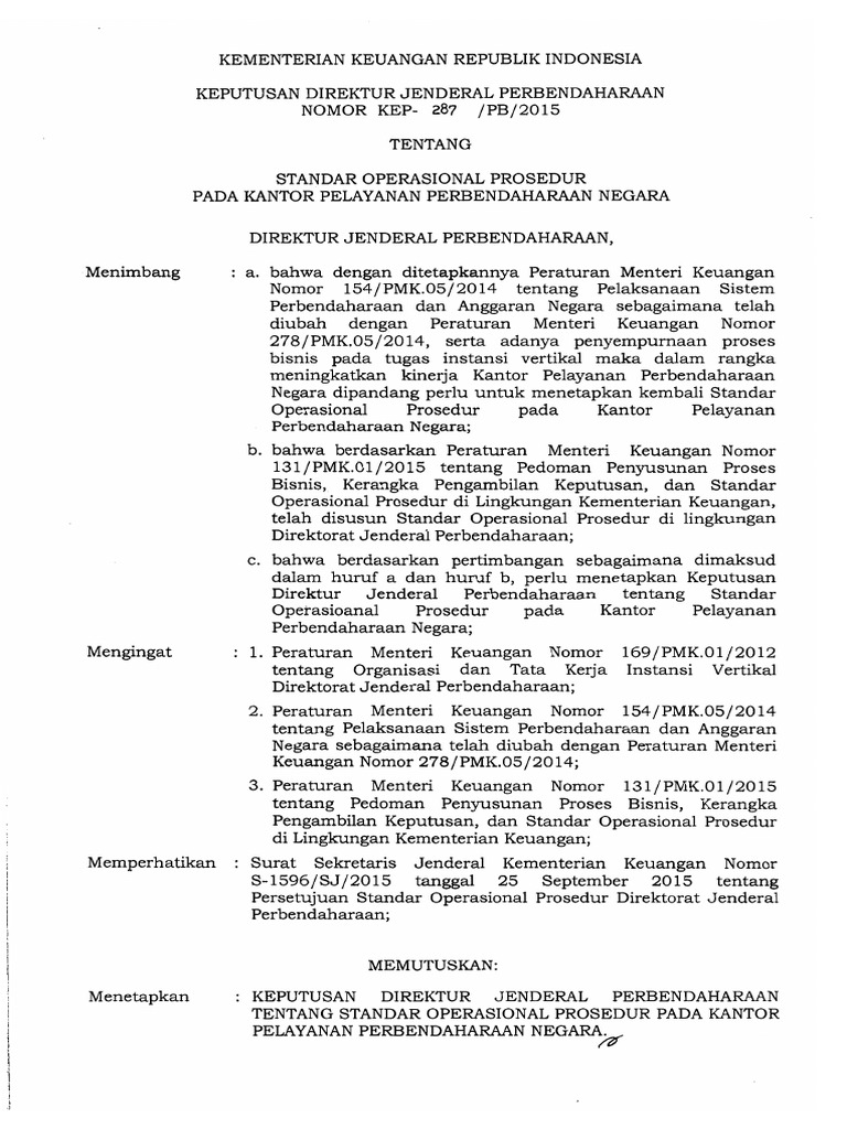 Kep 287 PB 2015 | PDF
