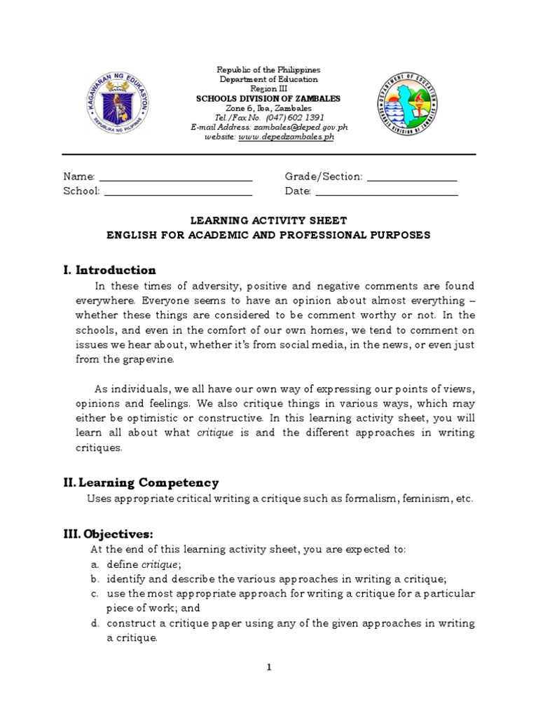 EAPP_Q1_Week6_LAS_FINAL COPY | PDF | Evaluation | Unconscious Mind